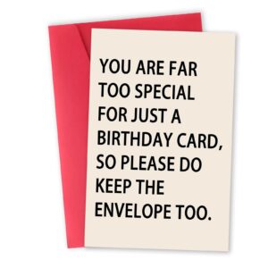 zyulin funny birthday cards for men him, happy birthday gift cards for husband boyfriend fiance, mens birthday gifts,you are far too special for just a birthday card