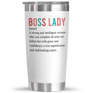 oassie boss lady gifts for women - christmas, birthday gifts for boss, manager, leader, boss gifts for women, appreciation gifts coworkers, leader, manager, colleagues - 20 oz stainless steel tumbler