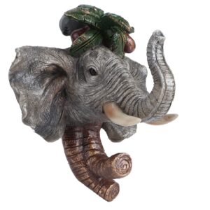 yosoo unique animal shape wall mounted hat coat hanging hook bathroom decoration hat keys hanger for home bathroom (elephant (vintage))