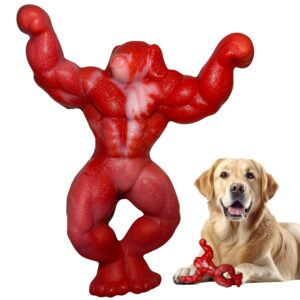 super muscle dogman toy, beef flavored dog chew toy, indestructible dog toy for aggressive chewers, great for medium, large, x-large dogs & bone replacement