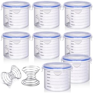 remerry 8 sets paint container with stainless steel mixing ball touch up paint cups storage cups with lids paint storage containers airtight paint container for repainting leftover paint (600 ml)