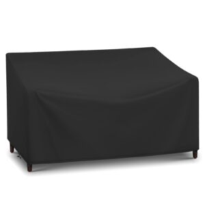 waterproof patio couch cover, 2-seater loveseat cover for outdoor furniture, outdoor sofa cover, all weather protection patio furniture cover, 54" w x 37" d x 35" h, black