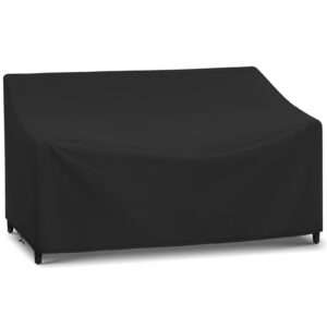 outdoor couch cover waterproof, 3-seater patio sofa cover for patio furniture, outdoor sofa cover, all weather protection patio furniture cover, 79"l x 37"w x 35" h, black