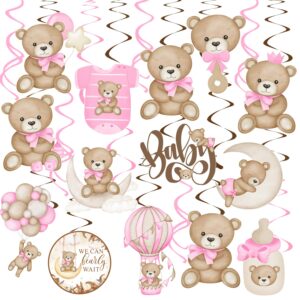 bear baby shower party hanging swirls we can bearly wait ceiling streamers bear baby shower decorations 20pcs we can bearly wait baby shower hanging decorations for girls bear birthday party supplies