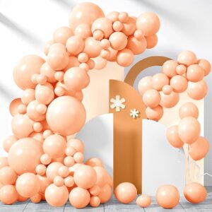 200 pieces pastel orange balloons peach balloons garland arch kit light orange balloons different sizes for birthday baby shower decorations