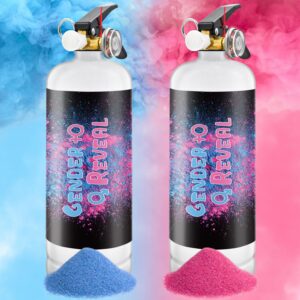 gender reveal fire extinguisher pink or blue 2pack large gender extinguishers smoke powder for boy or girl baby gender reveal ideas biodegradable color powder smoke for gender reveal party