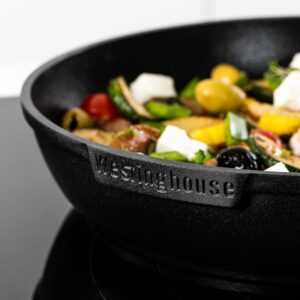 Westinghouse Fry Pan, 12 Inches, Black, Cast aluminum, Kitchen, Kitchen Accessories