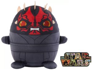 star wars cuutopia plush 5-inch toy, rounded soft pillow doll inspired with bonus sticker (darth maul)