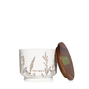 thymes citronella grove summer candles - outdoor citronella candles for patio - backyard essentials - outdoor decor - decorative citronella candles - outdoor medium outdoor candle (10 oz)