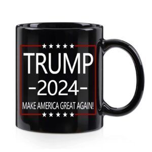 wenssy trump for president mug, donald trump 2024 make america great again mug, trump 2024 mug, trump for president of the united states 11 ounce black