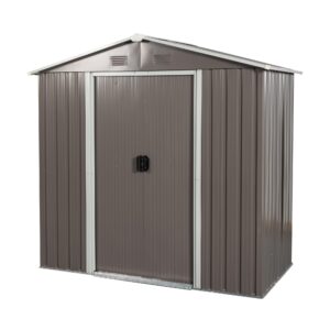 yesuneed 8ft x 4ft outdoor metal storage shed lockable metal garden shed for backyard outdoor patio