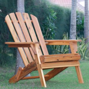 victory relax collapsible adirondack chair, 440 lbs ergonomic wooden patio armchairs with waterproof and uv protection coating, recliner chair for deck, lawn, backyard, garden, poolside, fire pit