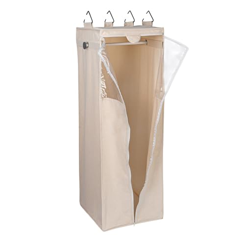 Household Essentials, Natural Cedarline Hanging Wardrobe, Heavy-Duty Cotton Canvas, Breathable, Versatile