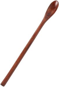 honey dipper stick -natural wood long handle spoons for coffee, tea stirring spoons -dessert iced tea cocktail mixing spoons for home kitchen -chef tasting spoons