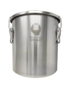 food safe 304 stainless steel 5 gallon (20l) container bucket with clamps and air-tight lid with silicone gasket