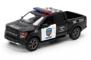 kinsmart 2022 ford f-150 raptor police edition 5 inch 1:46 scale die cast metal model toy truck