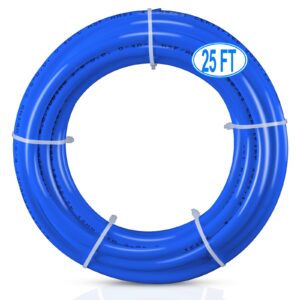 25ft 3/8 inch o.d.ro water tubing,nsf certified water line for ro(reverse osmosis) water purifier filter system,bpa free flexible tubing(blue)