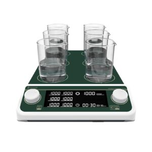 labhouse lab multi place magnetic stirrer 6-position magnetic stir plate 50-1500rpm synchronization & asynchronous speed & timing control