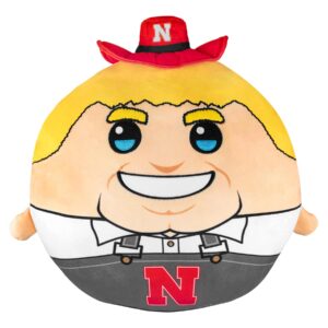 bleacher creatures sleep squad nebraska huskers herbie 12" mascot kiri cloud pillow plushie - official collegiate plush