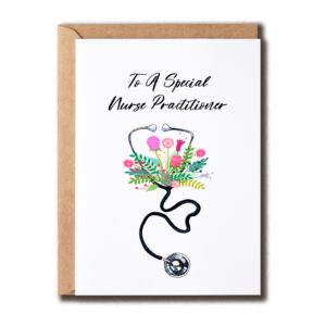 nsldesigns to a special nurse practitioner card - nurse practitioner card - cute gratitude card - nurse practitioner greeting card