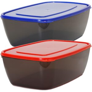 youngever 2 pack extra large food storage containers (2.5 gallon 15 inch x 11 inch x 5 inch)