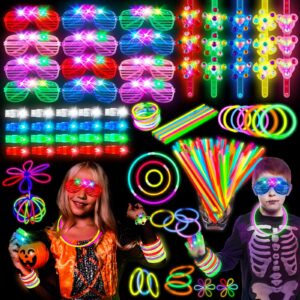 shqdd 244 pack glow in the dark party supplies for kids, new year party favors for kids, glow party favors for kids 8-12, kids led light up party favors,kids new years eve party supplies