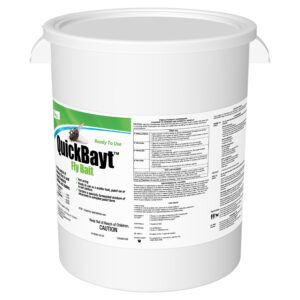 elanco animal health quickbayt fly bait | premise for livestock facilities | controls flies | 5 lb pail