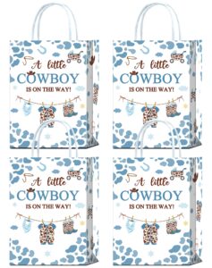 yanzonic 16pcs a little cowboy is on the way decorations party thank you bags - versatile cowboy baby shower supplies, cowboy baby shower decorations, a little cowboy is on the way goodie bags