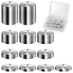 peutier 12pcs car weights for pinewood derby, 2.375 oz tungsten buffer weight 4 sizes cylindrical car counterweight to speed up your car