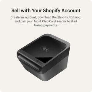 Shopify Tap & Chip Card Reader with Dock - POS Countertop Wireless Credit Card Reader Device + Holder Stand - Contactless Payment Point of Sale Station for Retail, Small Business