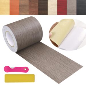 zernber wood grain repair tape, 2.4 inch x 32ft self adhesive wood colored tape for tables, chairs, baseboards, doors, windows, floors, handicraft diy.