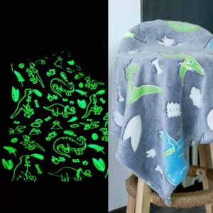 asou kids blanket sofa blanket for kids glow in the dark kids blanket mini dinosaur blanket for kids toddlers