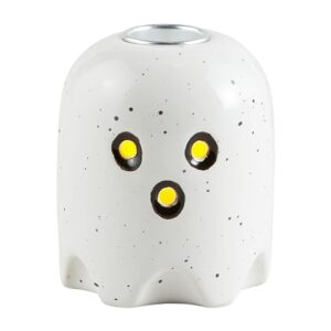 mud pie led taper holder, ghost; 2.56" x 3.15"