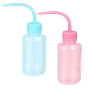 aruicheng wash bottle 150ml plastic squeeze bottle safety wash bottles with scale labels tattoo wash bottle watering tools lash water bottle squeezer 2 pcs