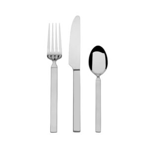 mikasa living arlo 18.0 24 piece stainless steel flatware set, service for 8