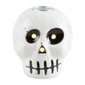 mud pie led taper holder, skeleton, 2.86" dia x 3" h