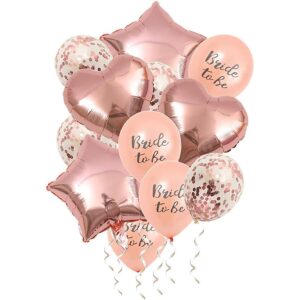 bride to be foil balloon, 12pcs bridal shower decorations engagement balloons bachelorette decorations balloons for bridal shower