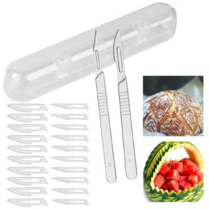 cruifu 2 pcs sourdough bread lame scoring tool, hand crafted bread lame for dough scoring knife, tool sourdough slashing with 20 blades included with safety box