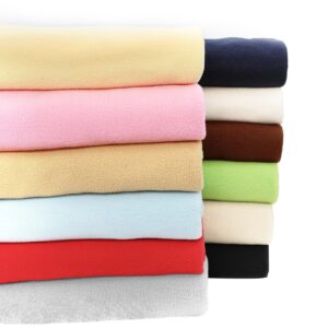 12pcs solid color knitted polar fleece fabric | 20''x20'' | anti pill fabric patchwork polyester plush fleece cloth for sewing, toys, throw blankets, pj pants, booties, eye mask