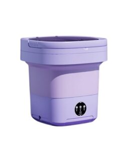 portable washing machine,mini washer,11l upgraded large capacity foldable washer, deep cleaning of underwear, suitable for apartments, dormitories hotel (purple)