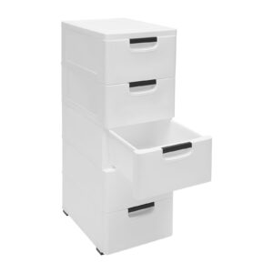 plastic drawers storage cabinet mobile cabinet 15.7"d x 11.8"w x 33"h,plastic drawers dresser closet drawers plastic storage bins home storage container tower,white