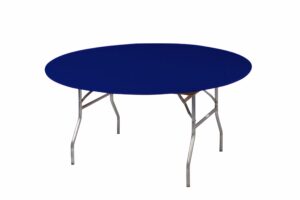 designs by daval kwik-covers 10 pack of round plastic table covers - 60" or 72" round - indoor or outdoor fitted table covers (table not included) (navy, 60" round)