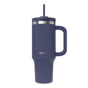 contigo streeterville 40oz tumbler, stainless steel vacuum insulated, leak-proof, cold for 29 hours, indigo