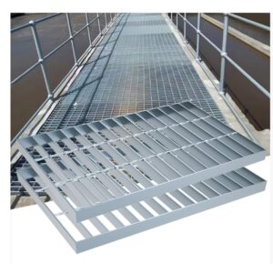 galvanized steel drain grate and frame, two outdoor drain cover, durable heavy duty channel grate, sewer grate, for work platform, construction site, car wash room