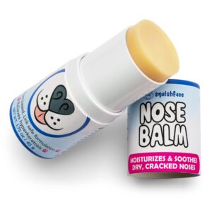 squishface nose balm - soothe & protect dry, cracked dog snouts - plant-based, lick-safe formulation to aid in relief of hyperkeratosis - great for all breeds! (1.75 oz)