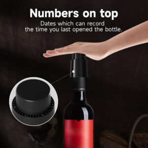 Electric Wine Opener, Automatic Wine Bottle Corkscrew with Air Pump, Foil Cutter, Pourer, Vacuum Stoppers (4PCS)， Professional Easy Rechargeable Vino Opener Set Suitable for Home, Travel