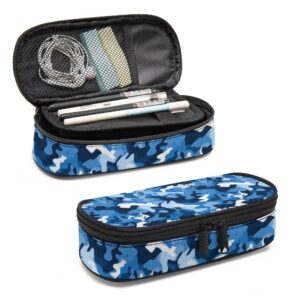 scovotec camo pencil case, large capacity pen pencil case for boys girls teen, kids 3 compartments multifunction pencil box with zipper organizer, pencil pouch for school students