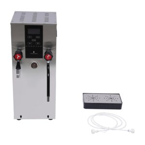 12L 2500W Commercial Steam Water Boiler Coffee Milk Frother Multi-functional Coffee Machine to Boil Water Steam Milk Froth Make tea Espresso Coffee Machine with 360° Water Valve for Tea Restaurant