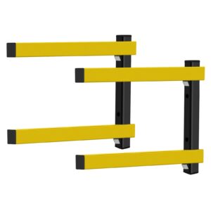 Lumber Storage Rack with 2-Level, Lumber Rack Wall Mount, Can Hold Up to 220 lbs Wood Storage Racks, Easy to install, for Indoor and Outdoor.