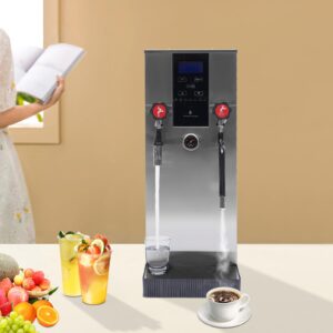 12L 2500W Commercial Steam Water Boiler Coffee Milk Frother Multi-functional Coffee Machine to Boil Water Steam Milk Froth Make tea Espresso Coffee Machine with 360° Water Valve for Tea Restaurant